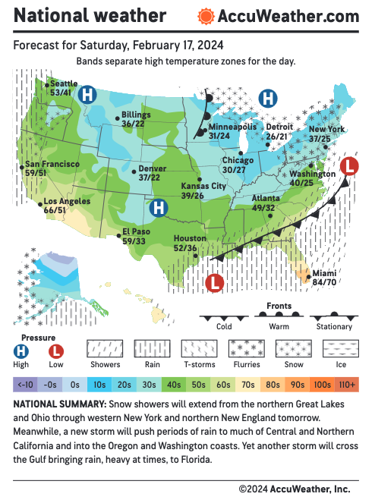 US Weather Map (color) 0217 | | romesentinel.com