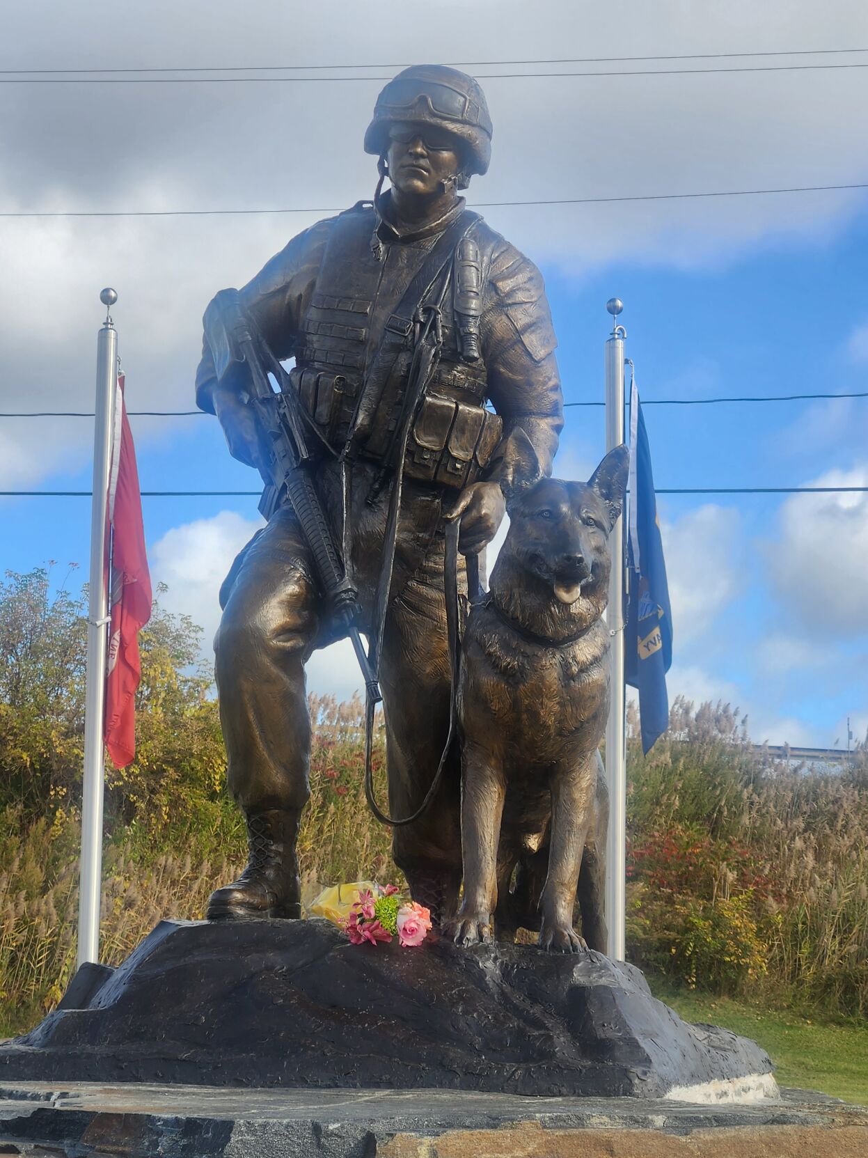 Statue to deceased soldier, K-9 unveiled in Herkimer | Police ...