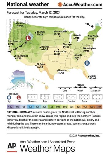US Weather Map (color) 0312 | | romesentinel.com