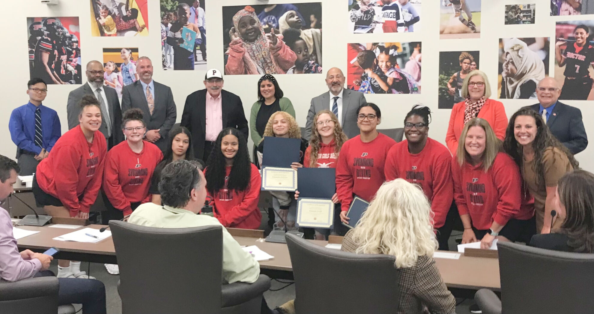 Utica school board commends girls varsity diving team | News ...