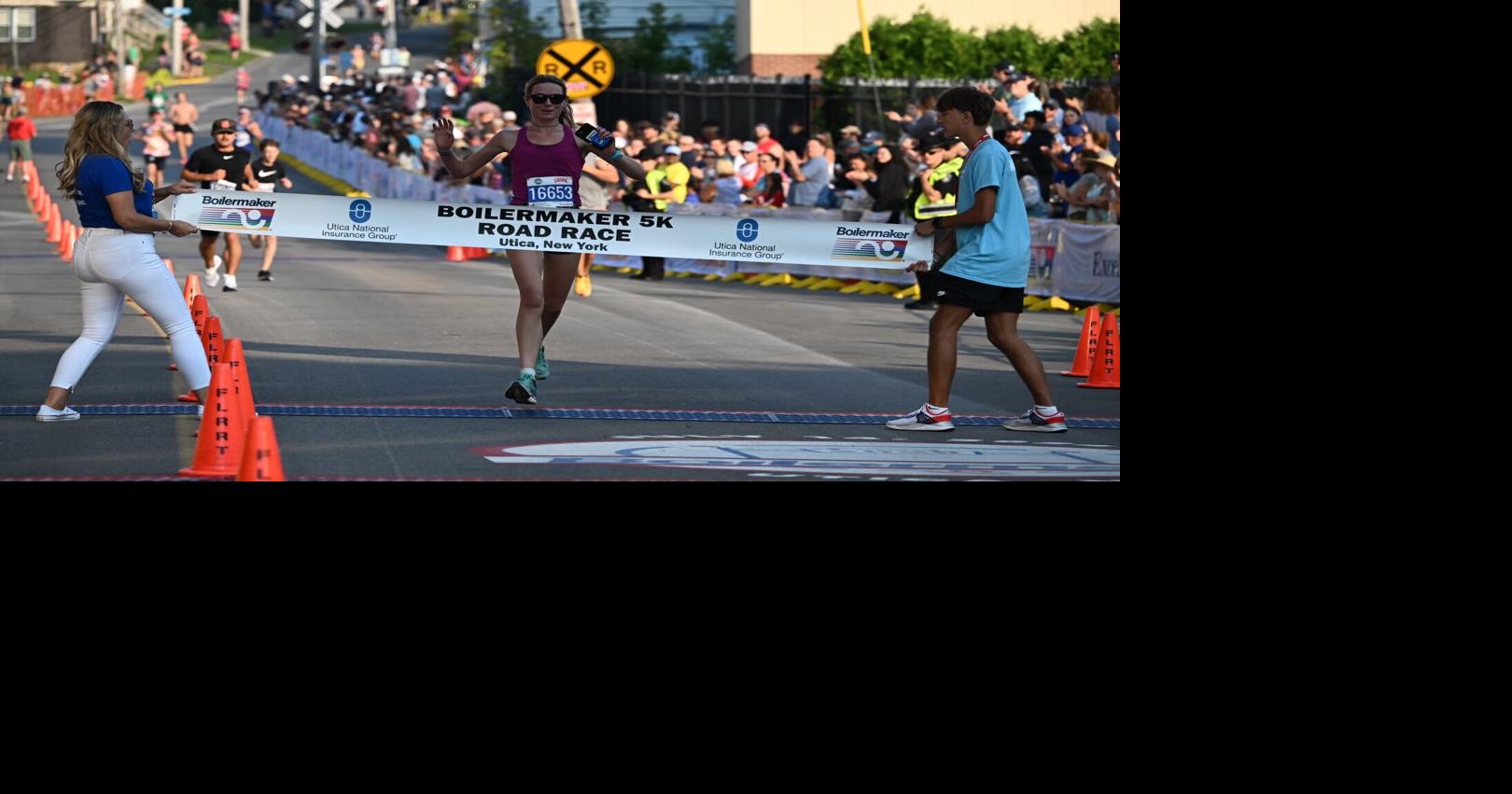 Boilermaker 5K women's winner crosses finish line | News | romesentinel.com