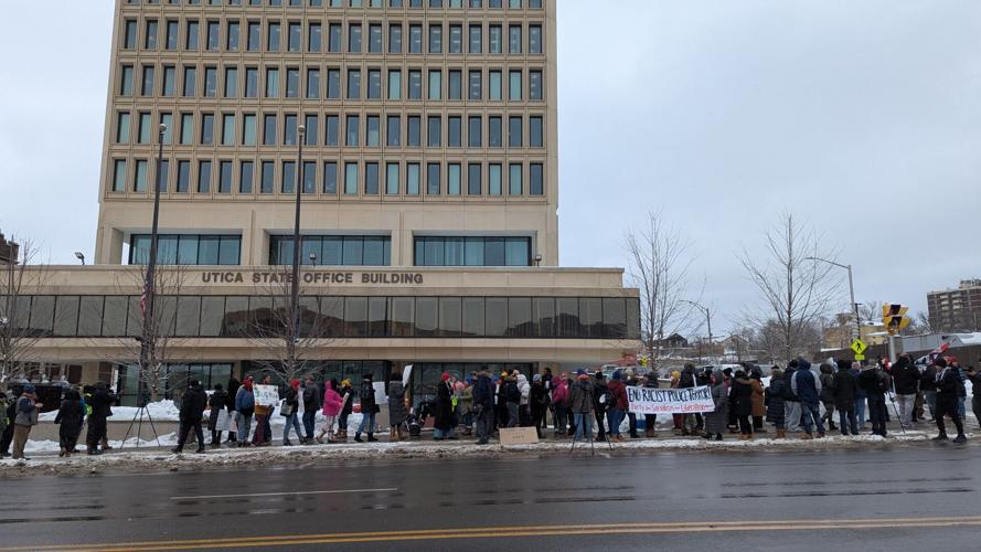Dozens march in Utica seeking justice for slain inmate Robert Brooks ...