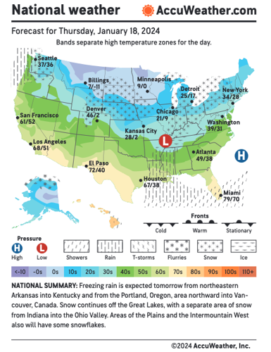 US Weather Map (color) 0118 | | romesentinel.com