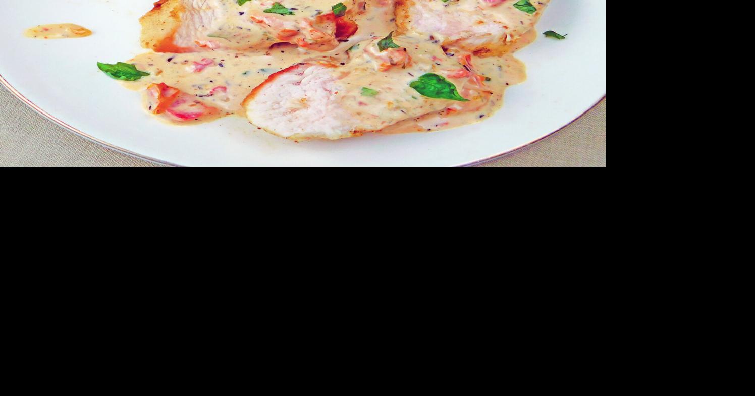 HARRIED HOUSEWIFE: Creamy herb chicken with sun-dried tomatoes ...