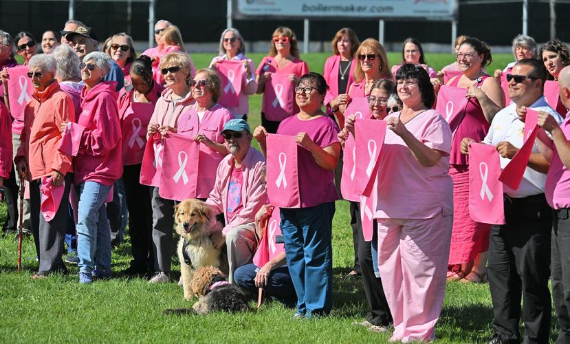 Human pink ribbon formed in Utica to fight breast cancer ...