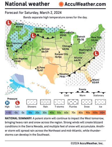 US Weather Map (color) 0302 | | romesentinel.com