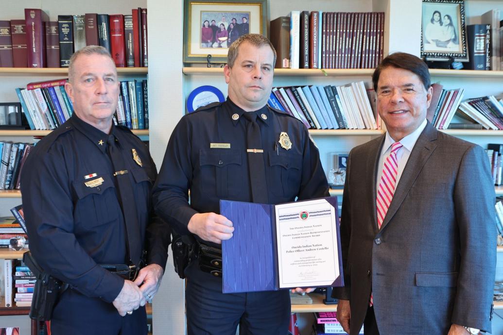 Oneida Nation police officer recognized for 'heroic' ice rescue | News ...