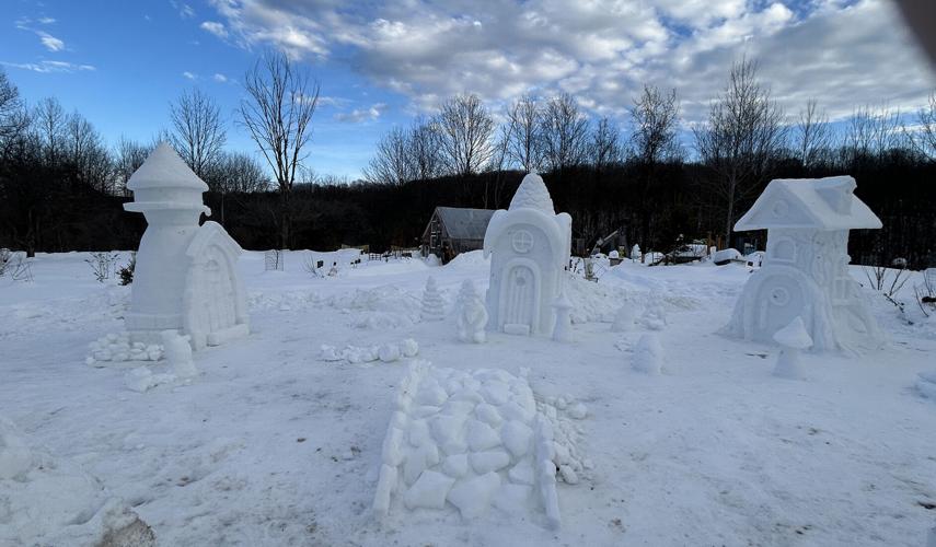 Snow sculptures at Boonville's Cobbled Stone Castle | | romesentinel.com
