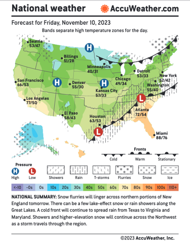 US Weather Map (color) 1110 | | romesentinel.com
