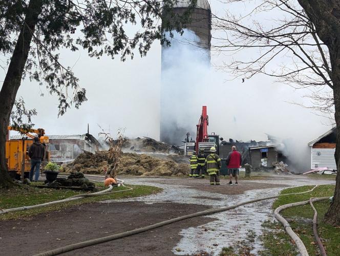 Firefighters battle raging barn fire in Remsen; no people or animals ...