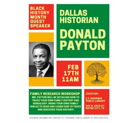 C.F. Goodwin Library to host program on researching black family ...