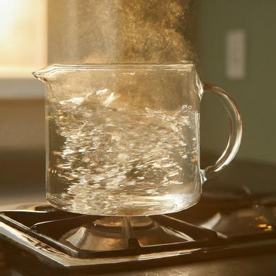 how to boil water in glass