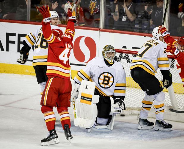 Connor Zary scores on OT power play to lift the Flames past the Bruins ...
