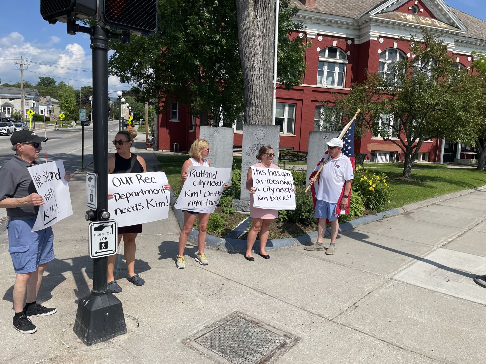 Kim Peters supporters protest at Rutland City Hall | Local News ...