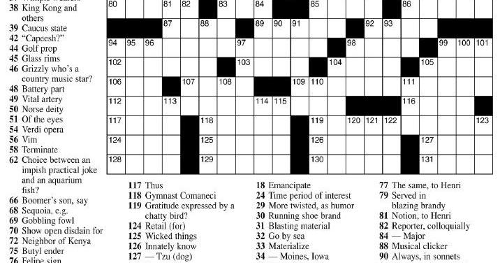 PREMIER CROSSWORD | Puzzles | rutlandherald.com