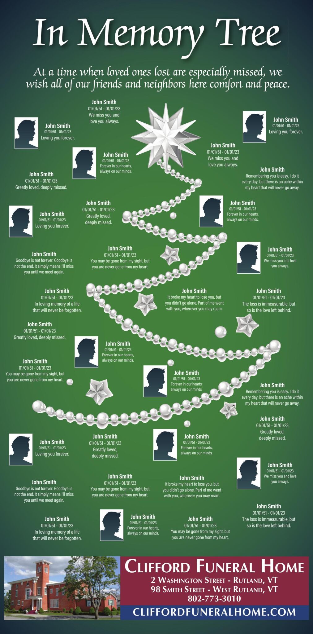 In Memory Tree Sample | | rutlandherald.com