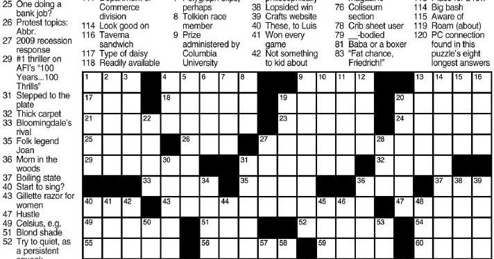 Weekend Crossword Puzzles Rutlandherald
