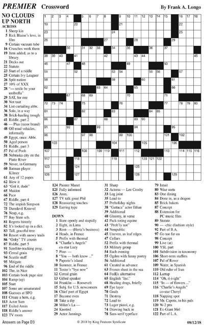 Premier Crossword Puzzles Rutlandherald