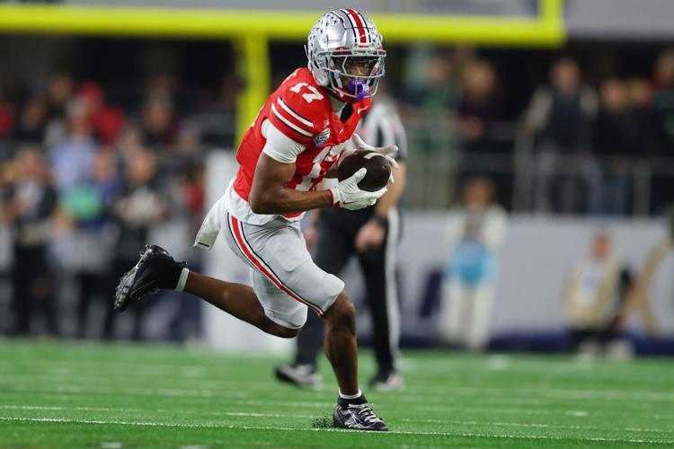 Ohio State's Carnell Tate declares for NFL draft after standout season ...