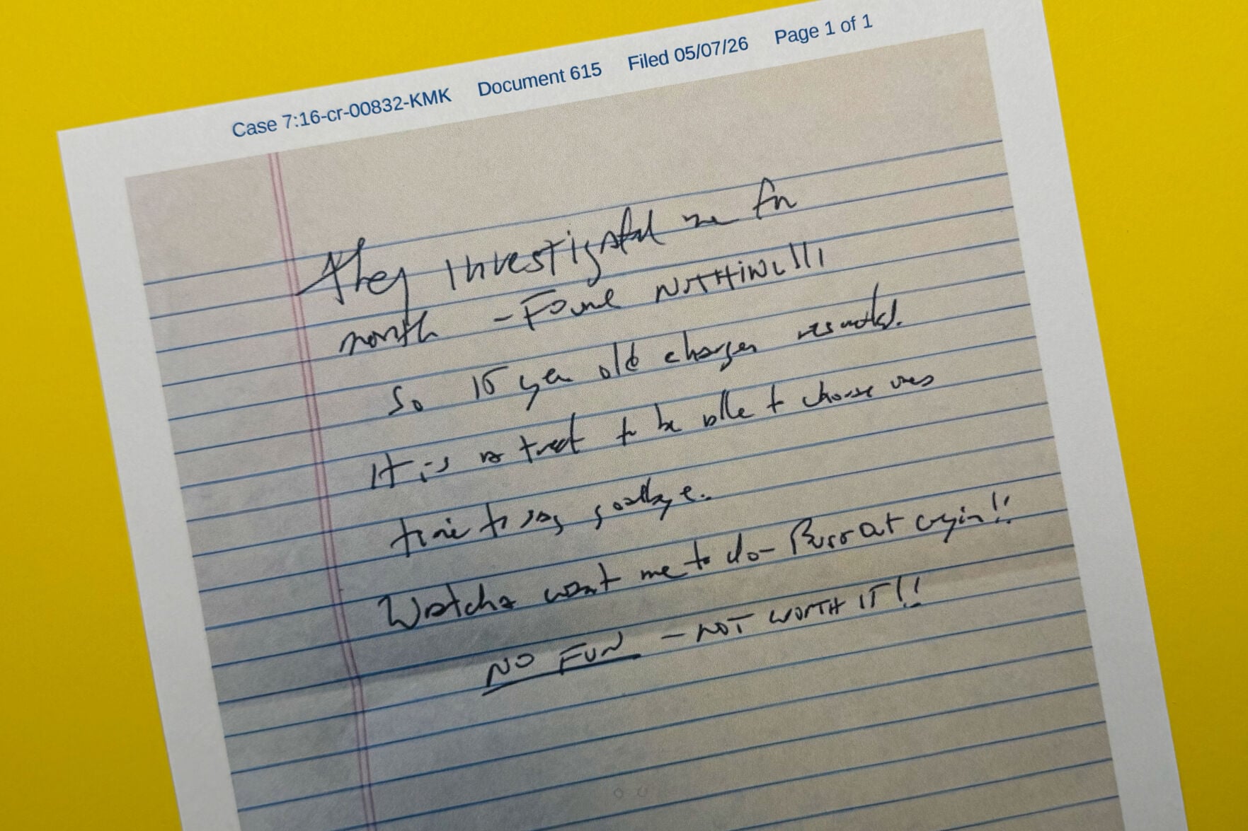 Epstein Note | Ap | rutlandherald.com