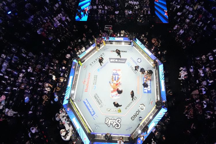 Pereira fumes over 'illegal shots' after Gane's interim UFC heavyweight ...