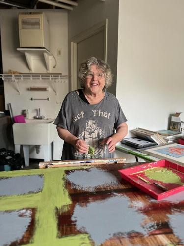 Painting by broom: New work by Fran Bull, Warren Kimble, Sandy Mayo ...