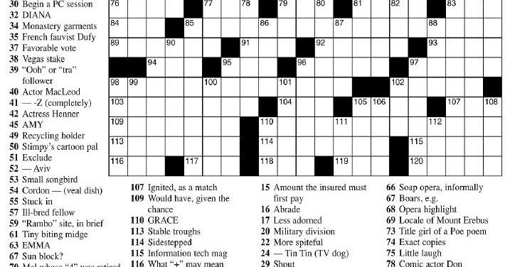 PREMIER CROSSWORD | Puzzles | rutlandherald.com