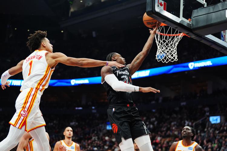 RJ Barrett scores season-high 29 points as Raptors beat Hawks 134-117 ...