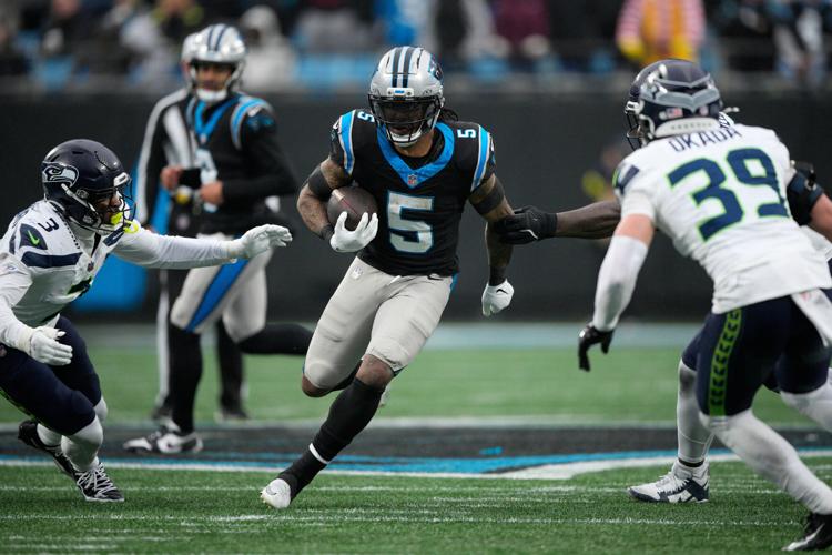 Jalen Coker emerges as needed reliable No. 2 wide receiver for Bryce ...