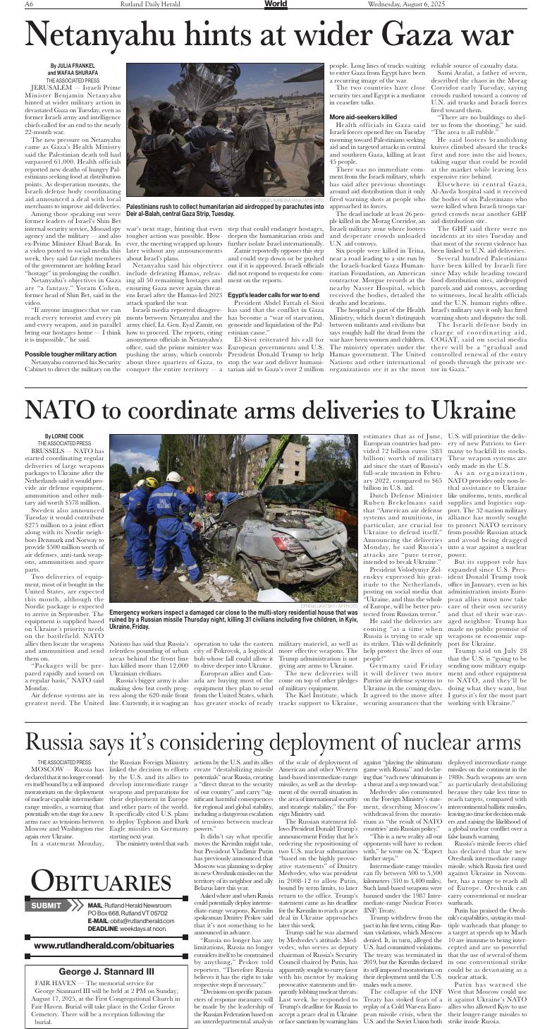 Page A6 | e-Edition | rutlandherald.com