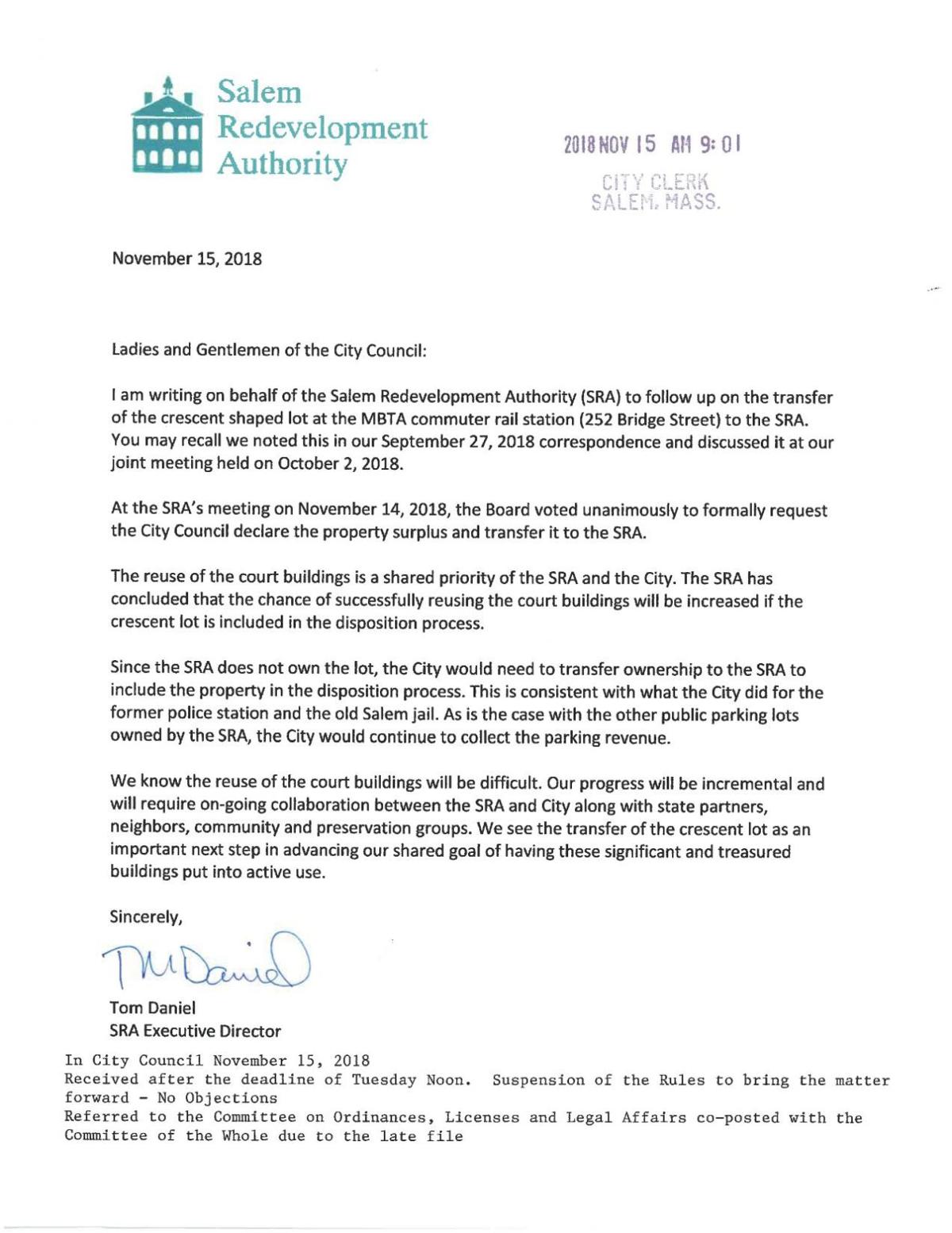 SRA Letter | | salemnews.com