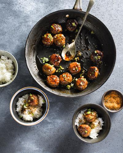 Savory-sweet soy basting sauce transforms ground chicken into izakaya ...