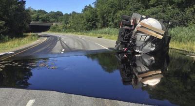 Interchange remains closed after asphalt truck crash | Local News ...