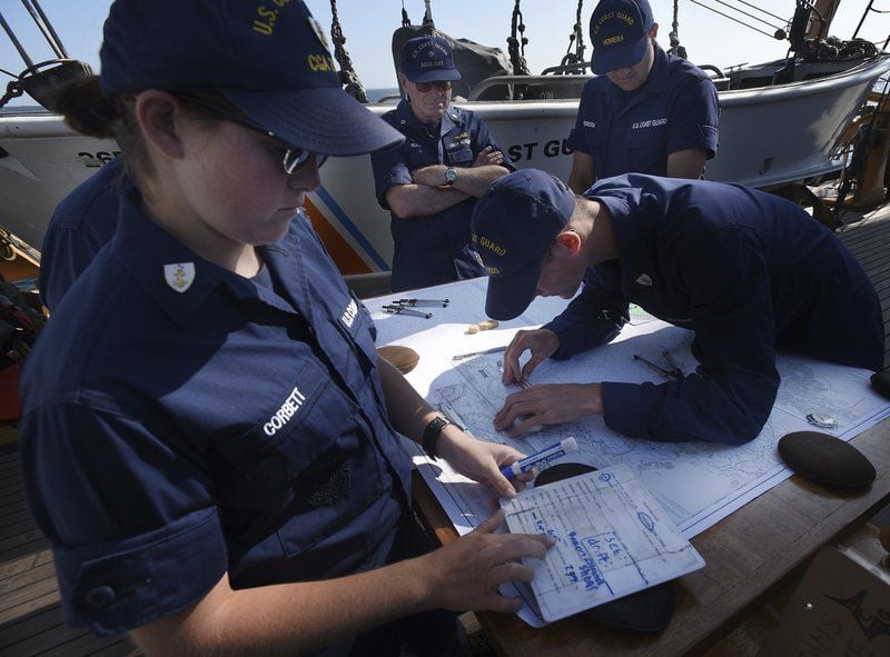 Aboard the Eagle: Cadets learn the ropes on Coast Guard tall ship ...