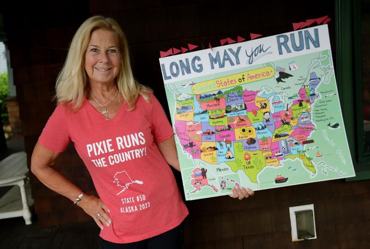 Running across the country; Harrington runs 50 marathons, one in each ...