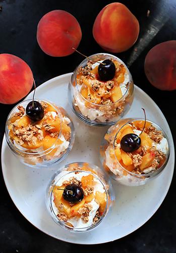 Peach and granola parfait is breakfast and dessert | Lifestyles ...