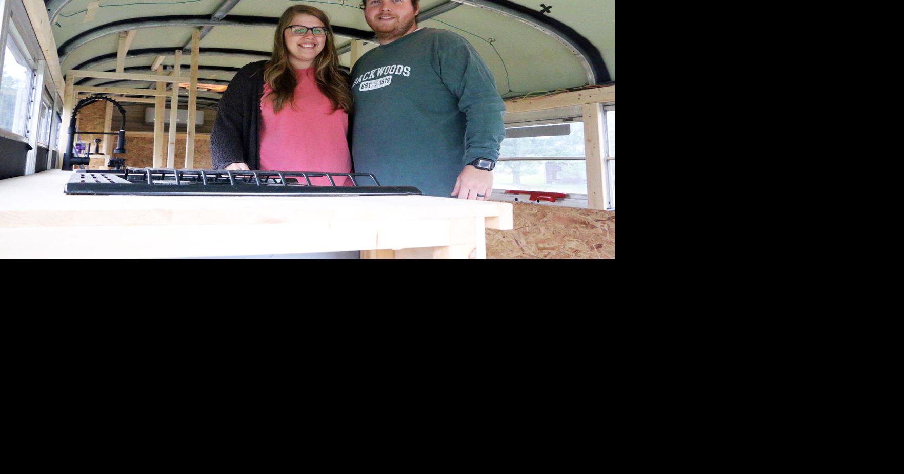 Rolling with the Russ Bus | Local couple transforming school bus into ...