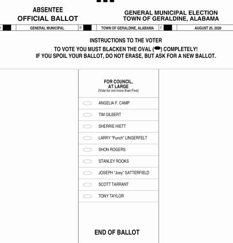 2020 Municipal Election Sample Ballots | Free Share ...