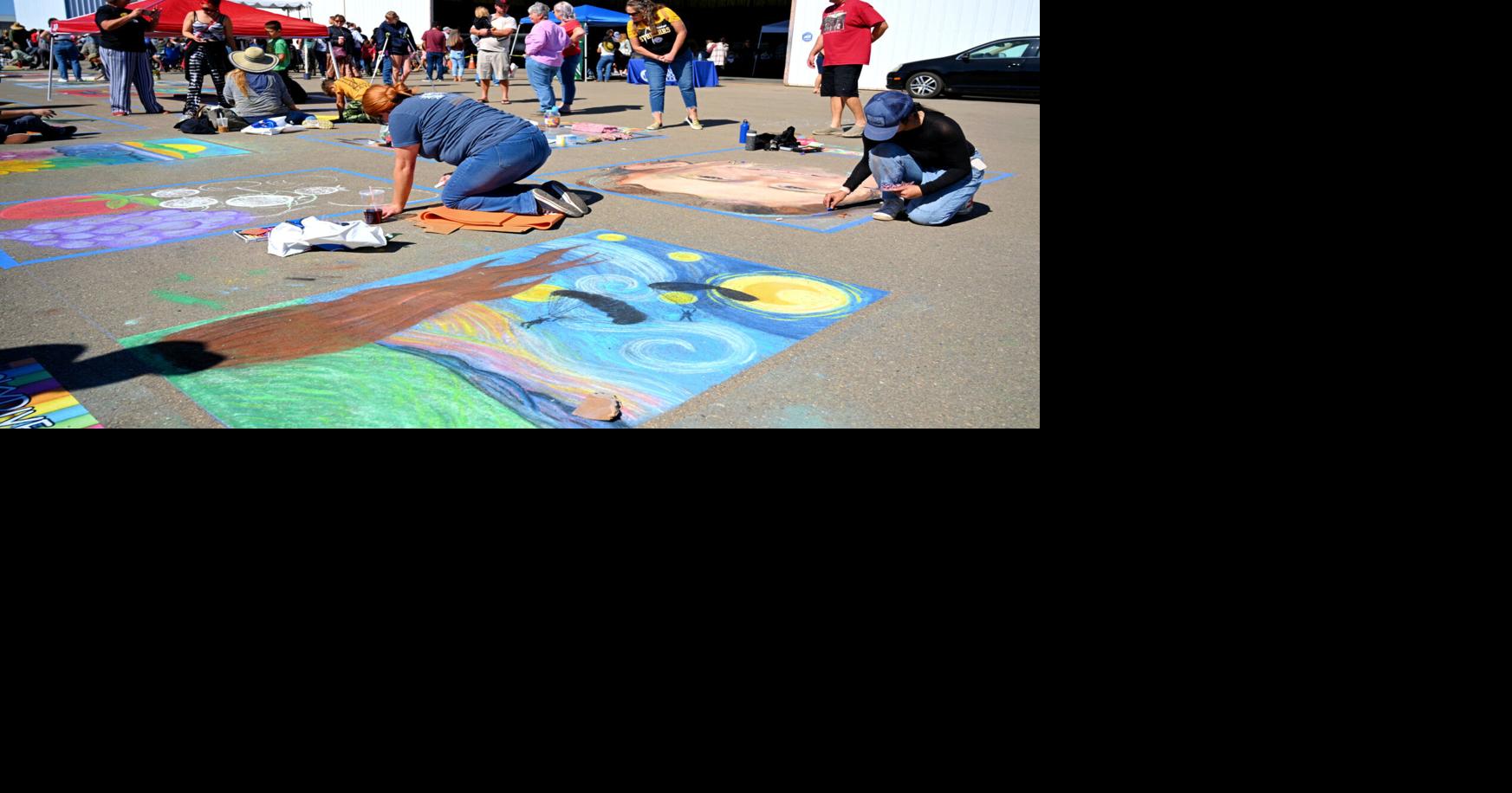 Lompoc Chalks Festival leaves airport tarmac awash with color | Local ...