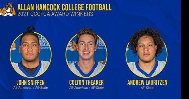 John Sniffen, Colton Theaker tabbed as CCCFCA All-Americans, Andrew ...