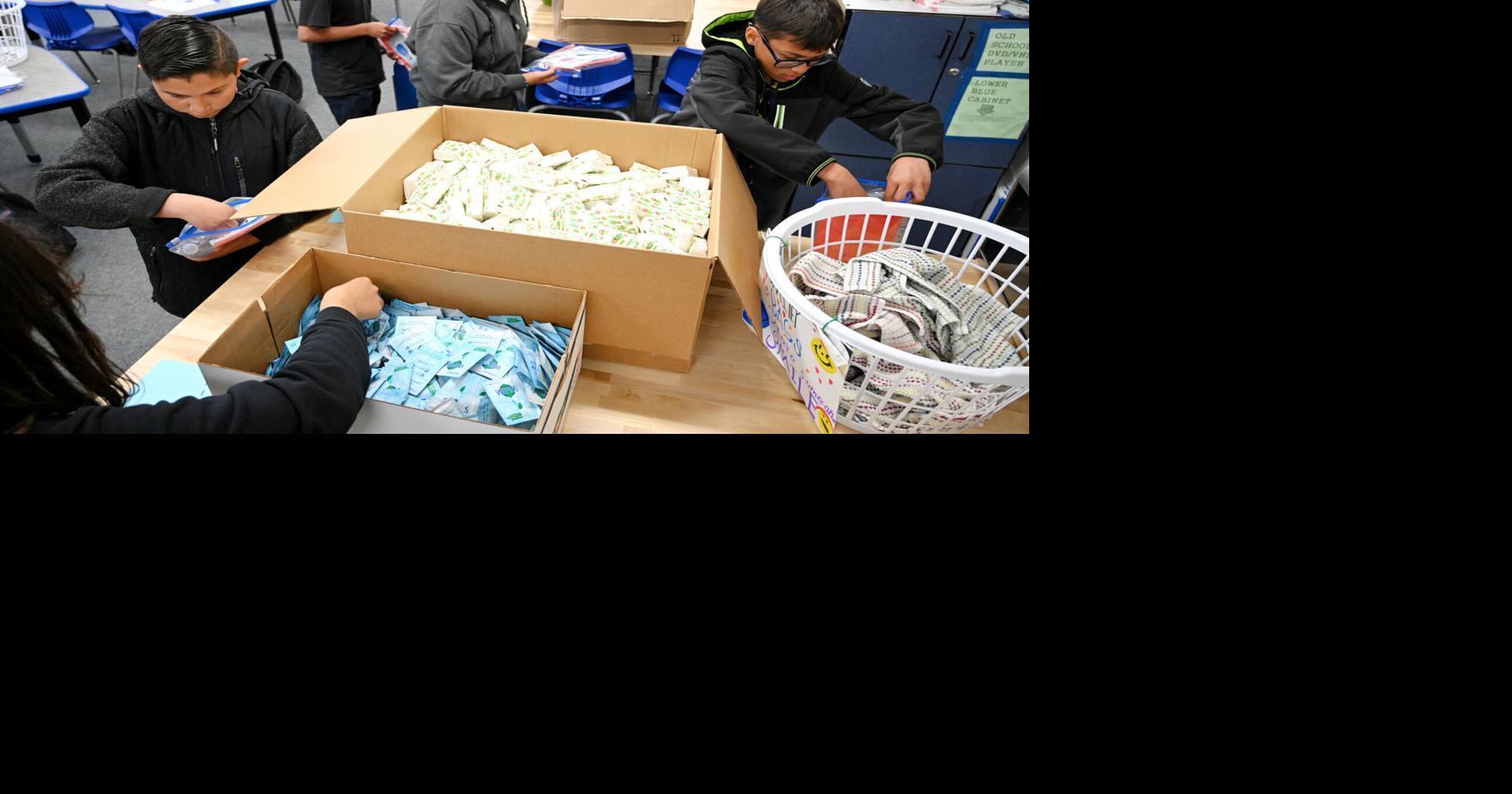 Arellanes Junior High students create supply packages for homeless as ...