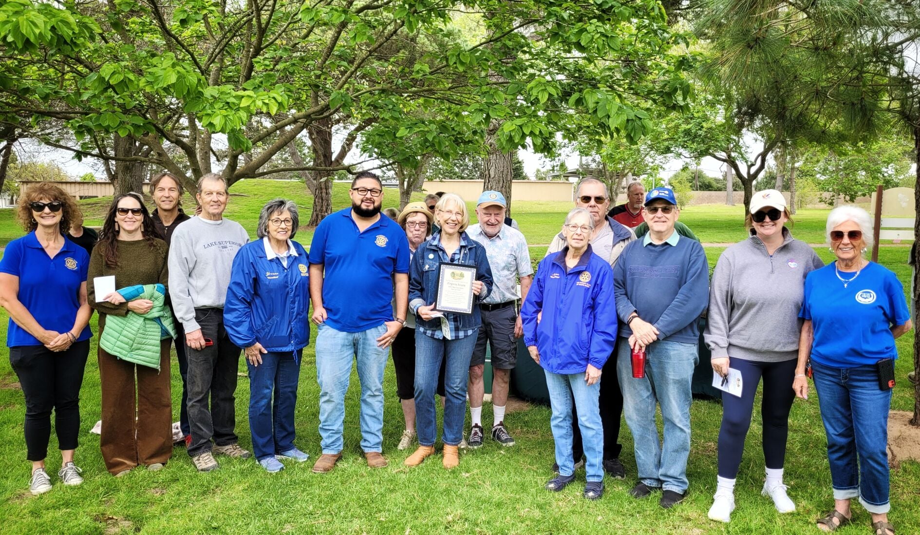 Rotary Noon Past President Virginia Souza honored during Arbor Day ...