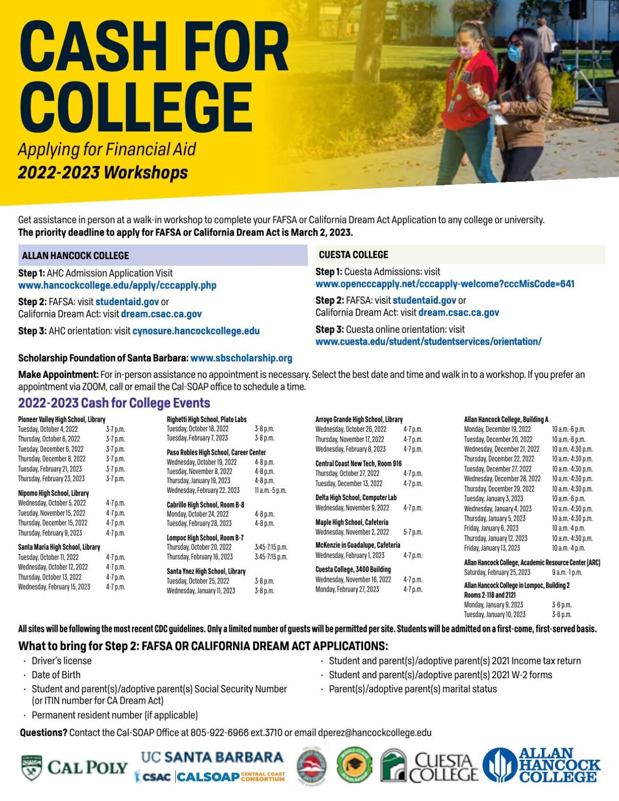 Local students get ready for next level with Cash for College programs ...