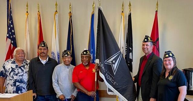 Lompoc legion members gift new Space Force flag to SM Veterans Affairs ...