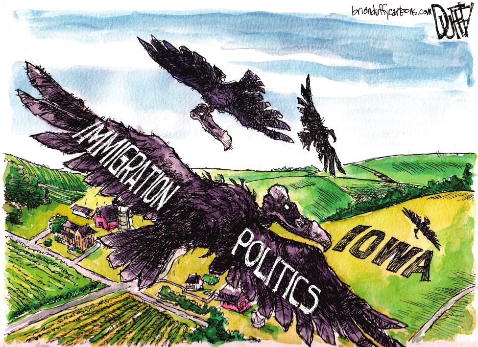 Editorial cartoon: Iowa invasion | Editorial | santamariatimes.com