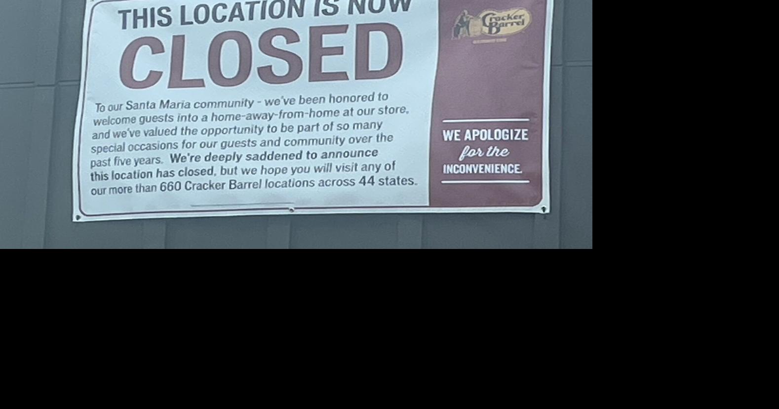 Cracker Barrel closes after five years in Santa Maria | Local News ...