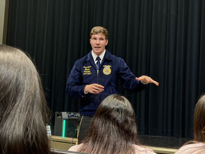 National FFA president visits Pioneer Valley High, tours Mark ...