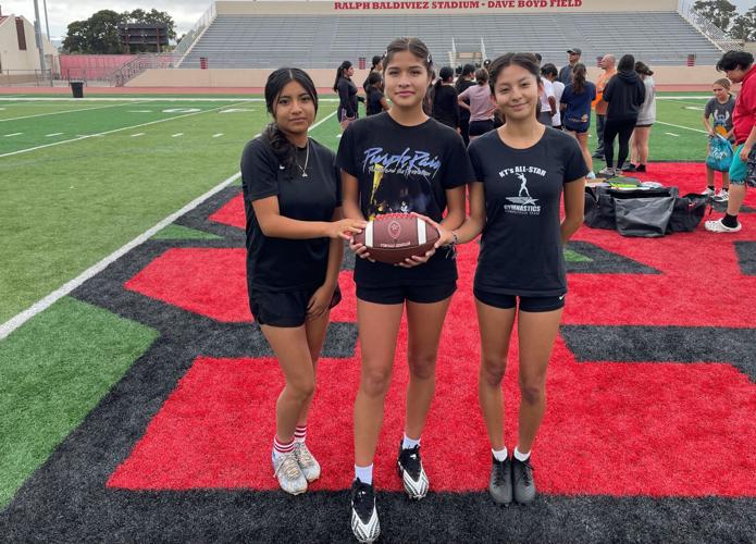 Inaugural Santa Maria HS girls flag football program gets huge turnout ...