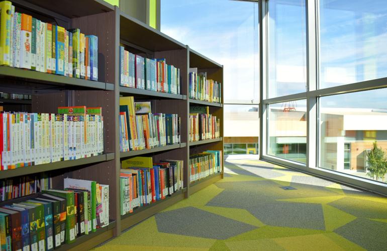 Bill Libbon Elementary School library filled with 12,000 books ...