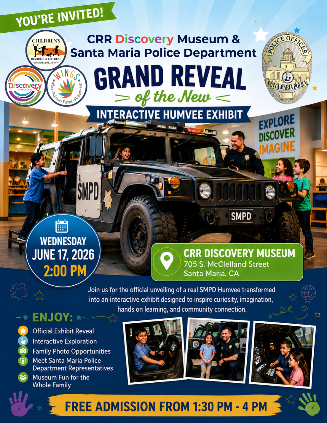 CRR Discovery Museum to celebrate new SMPD Humvee exhibit next ...